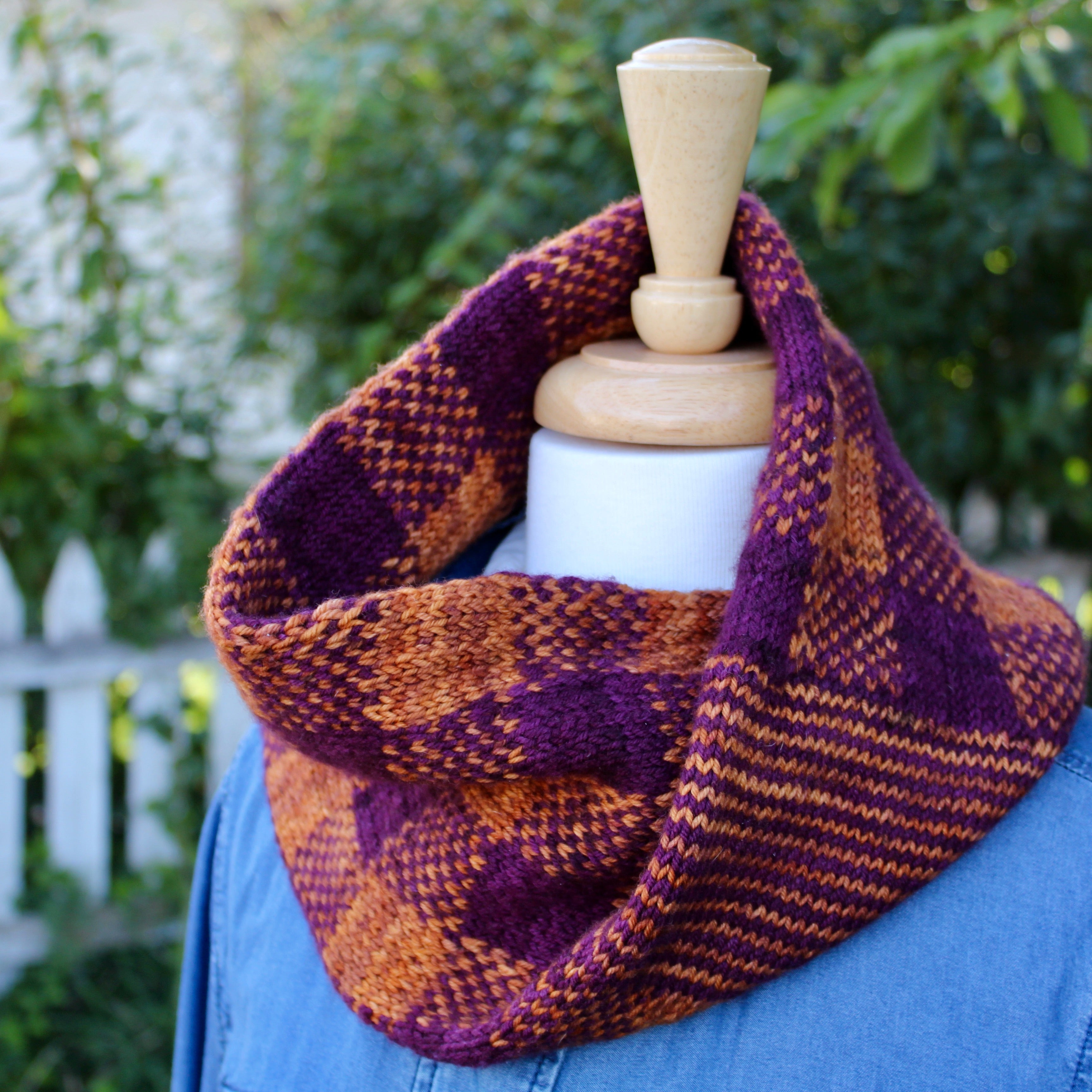 Buffalo Check Mobius Cowl Knitting Kit (DK Weight/Merino Wool) – Sew ...