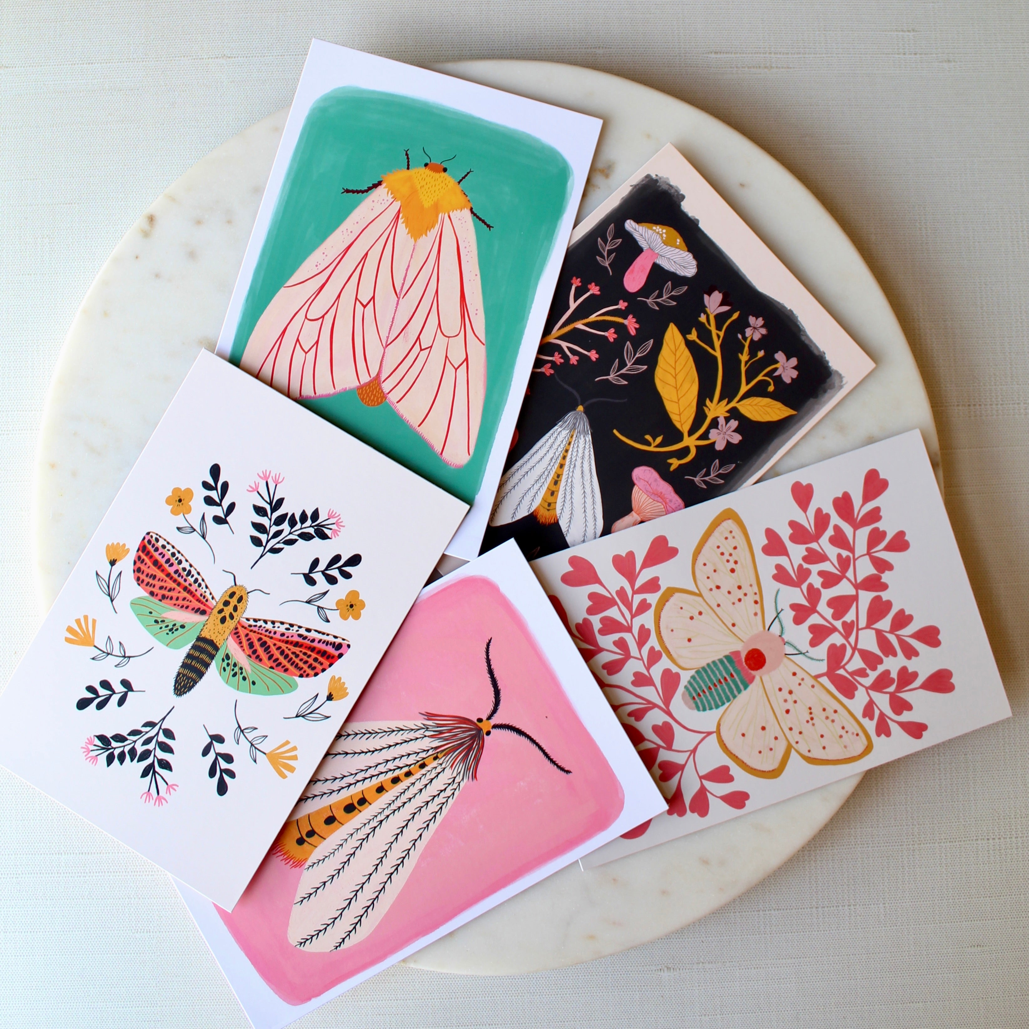 Magical Moth Post Cards – Sew Happy Jane Hand Dyed Happy Yarn